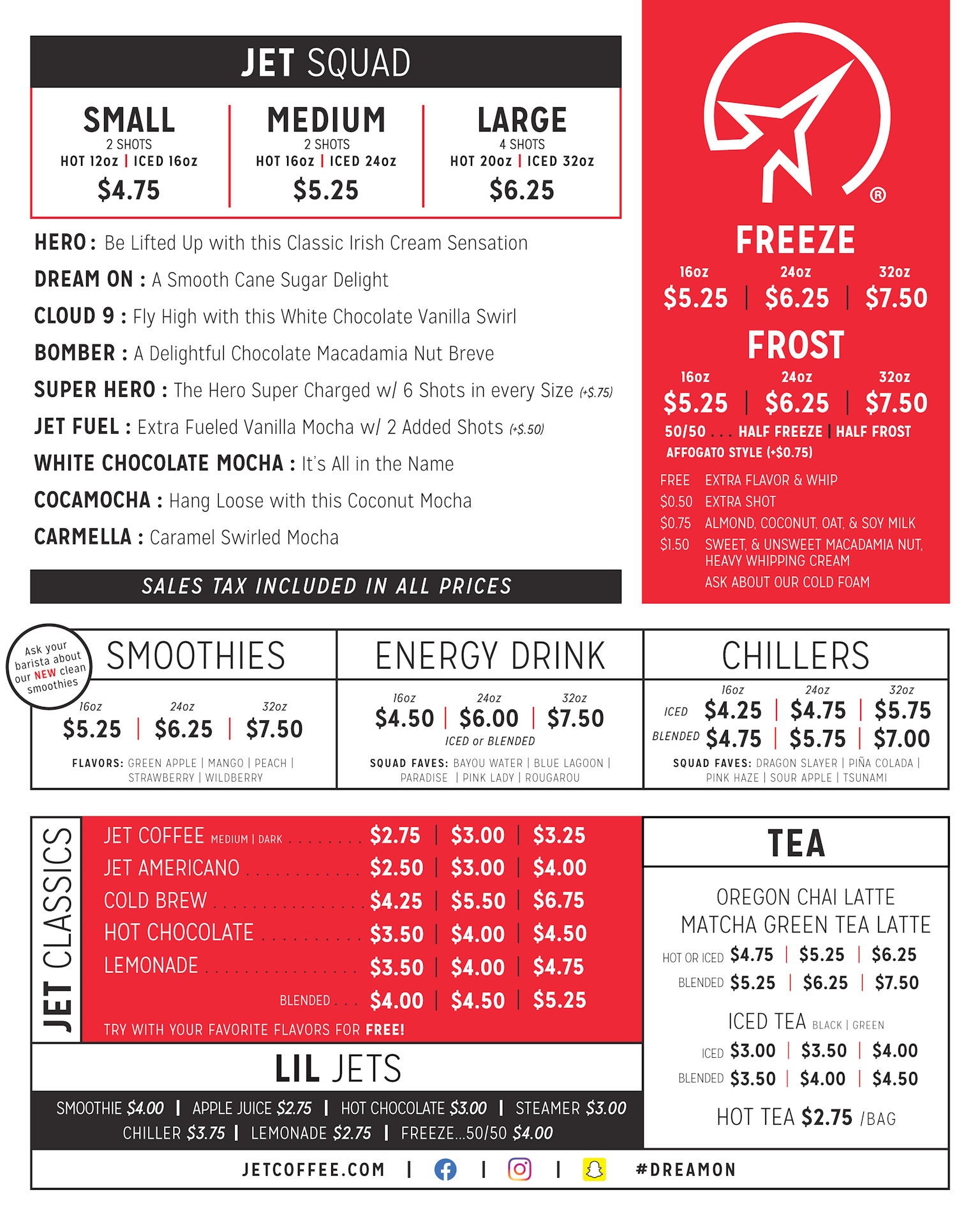 Explore Jet Coffee’s Menu | Lafayette Coffee Shop